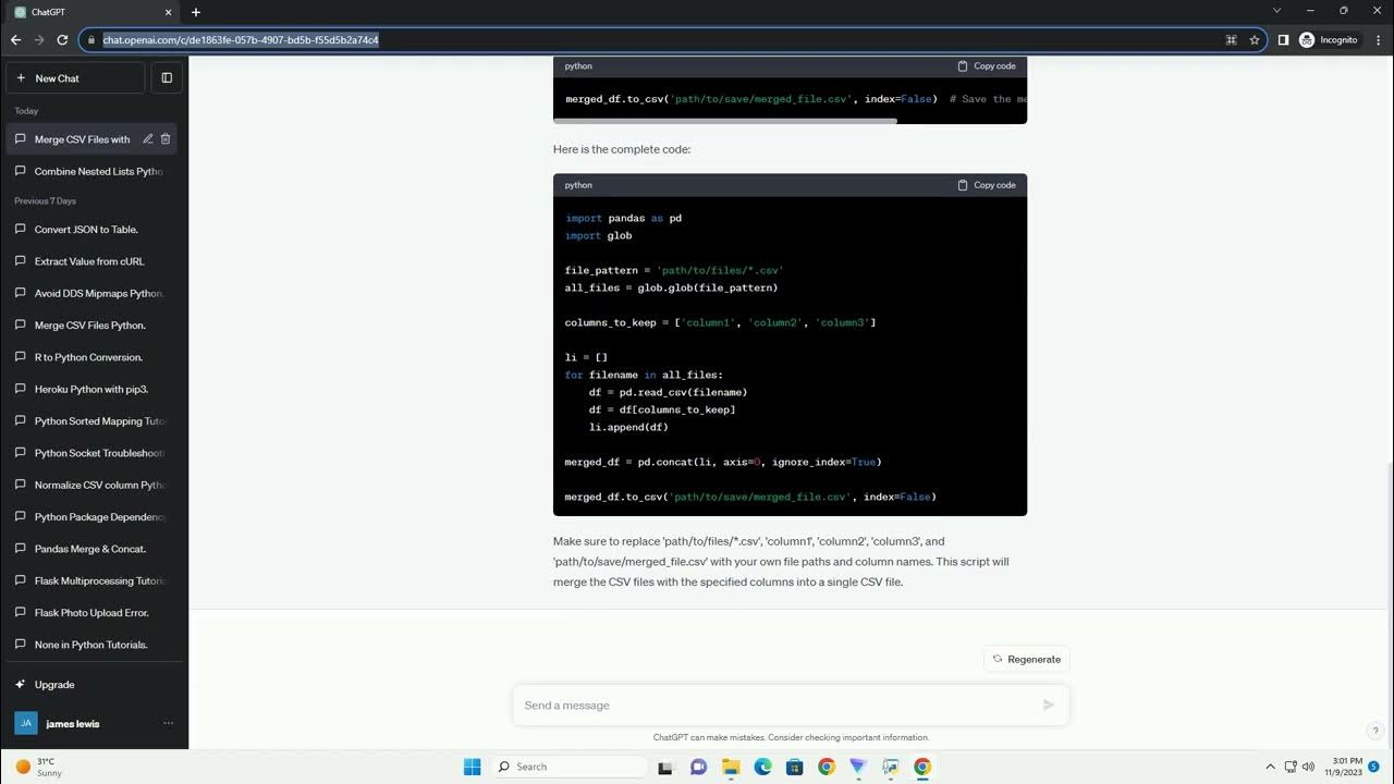 How to merge multiple csv files into one file with specific columns on ...