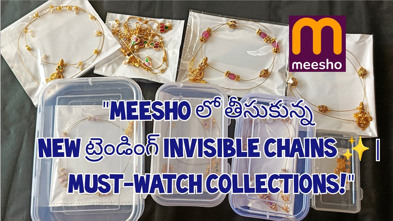 Meesho లో కొత్త ట్రెండింగ్ Invisible Chains | Stylish Collections | Meesho Trending Jewellery ...