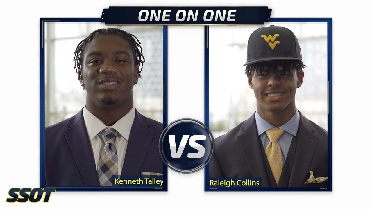 High school football stars Raleigh Collins and Kenneth Talley battle it ...
