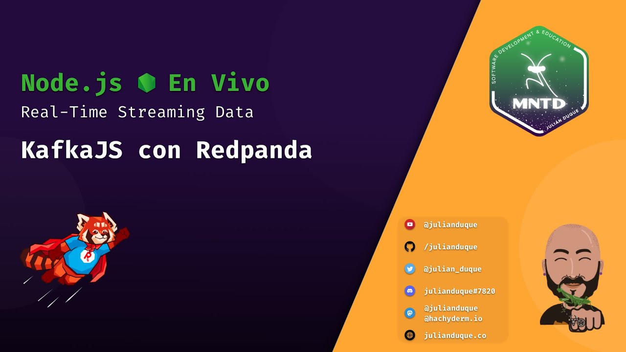 [MNTD] Node.js En Vivo - KafkaJS con Redpanda - YouTube