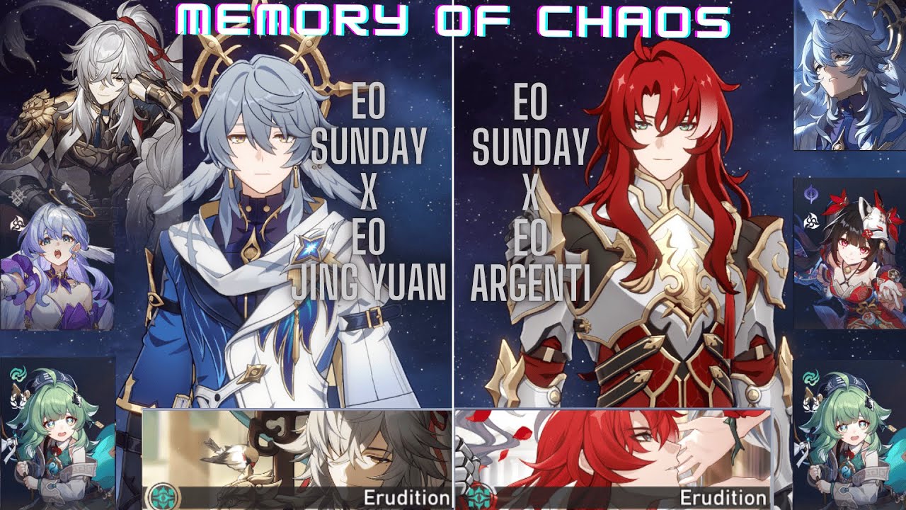 E0s1 Sunday X Jing Yuan And E0s1 Argenti Memory Of Chaos Honkai Star