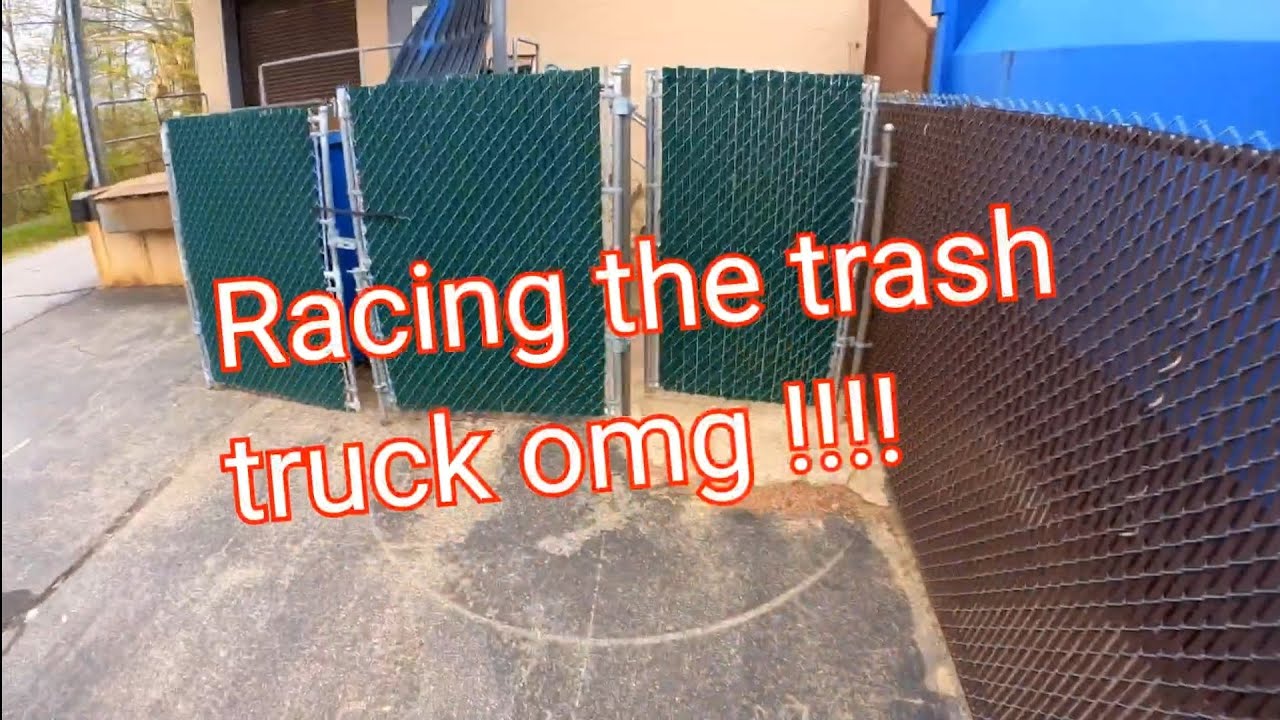 Racing the trash truck for mystery boxes!!!! - YouTube