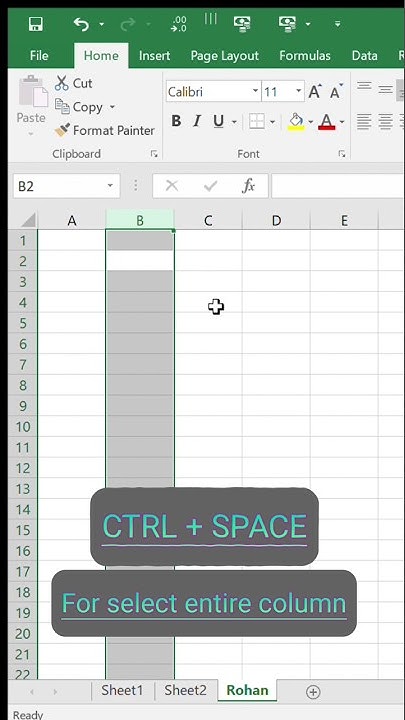 Ctrl and shift formula for select coulmn and rows in excel. #exceltutorial #excel #exceltips ...