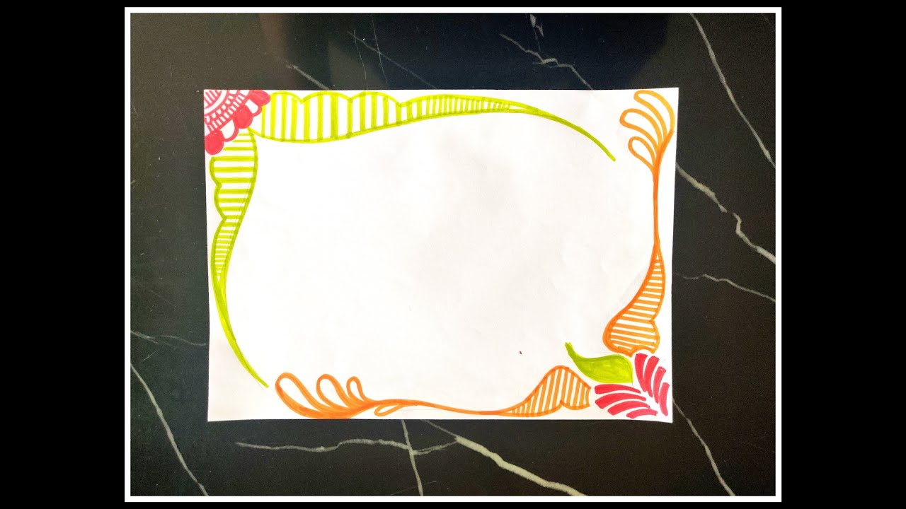 New Border Design | Floral Border Design | Project file decoration on ...