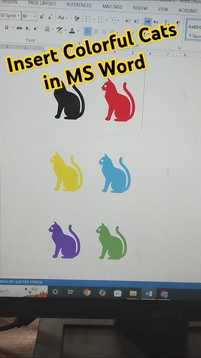 Insert Colorful Cat 🐈 Symbol in MS Word | Unicode Trick #shorts # ...