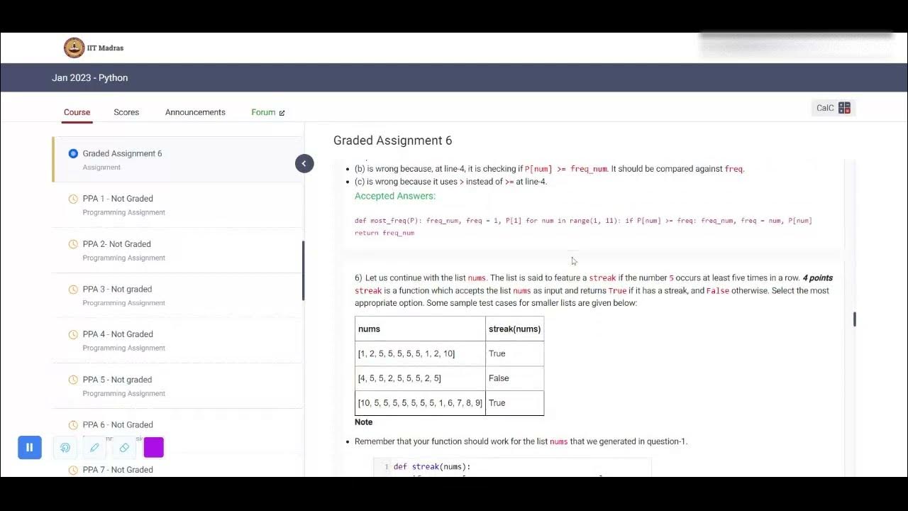 Python Week 6 - Graded Assignment Solution | Python in Programming | B.S IIT Madras - YouTube