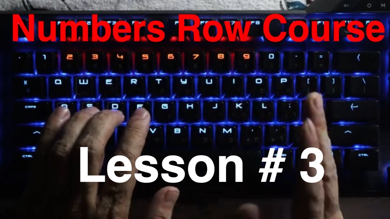 How to Increase Typing Speed? Numbers Row Course Lesson # 3 Use of 2,3 ...