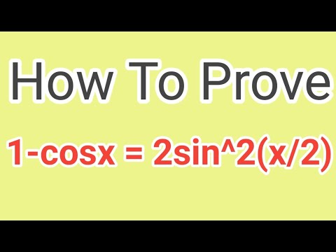 1-cosx formula || how to prove 1-cosx = 2sin^2(x/2) || trigonometry identities proof || my ...