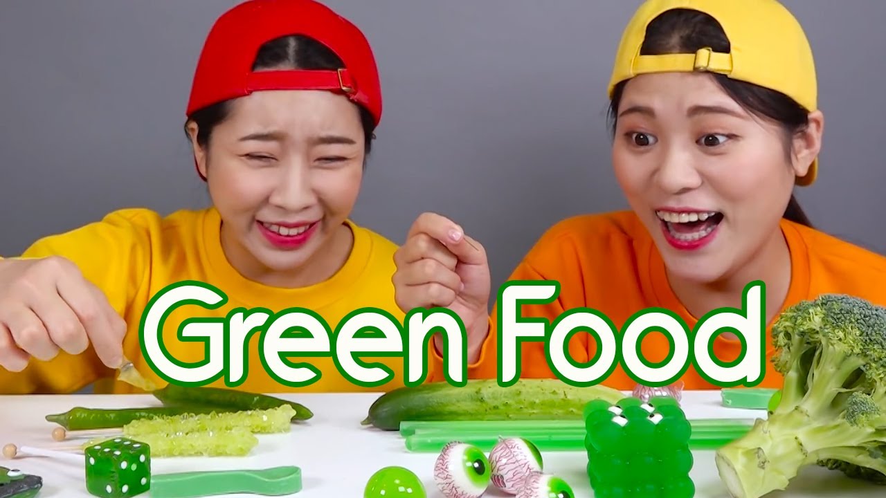 DONA 도나 먹방 Green food 초록색 음식 Mukbang DONA 도나 먹방 - YouTube