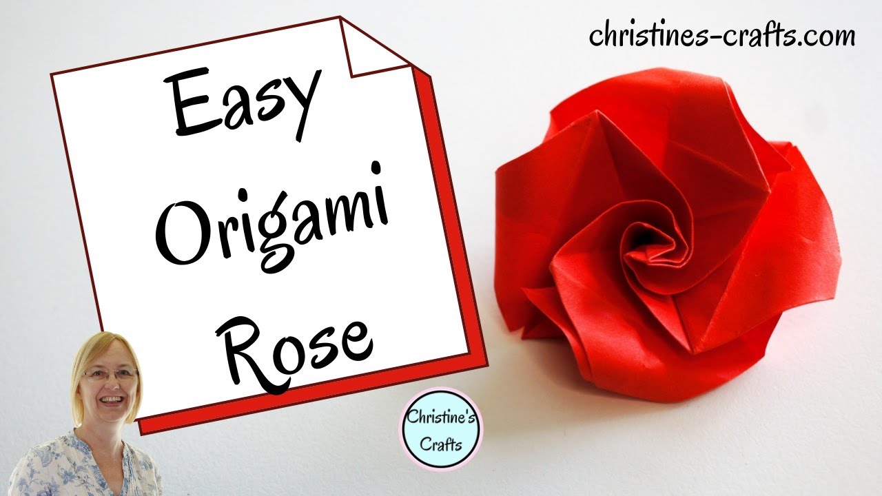 HOW TO MAKE A CUTE BUT SIMPLE ORIGAMI PAPER ROSE FOR BEGINNERS - in 5 ...