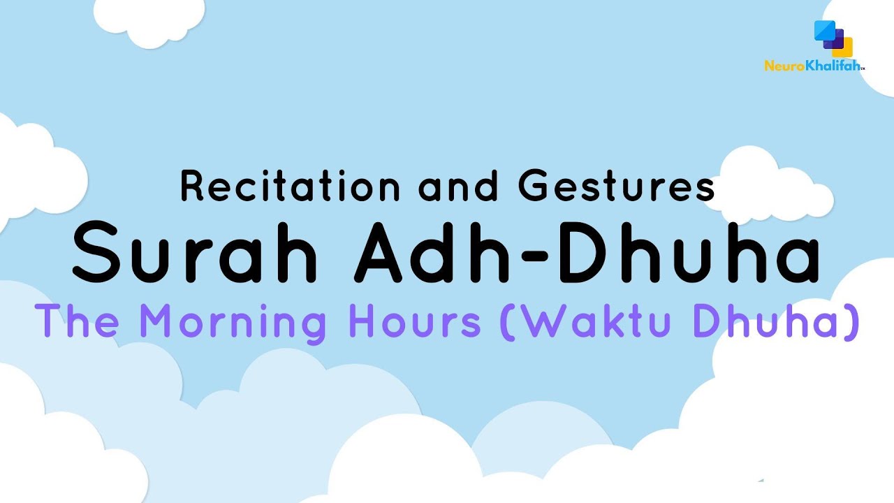Surah Adh-Dhuha Kids with Action Movement - YouTube