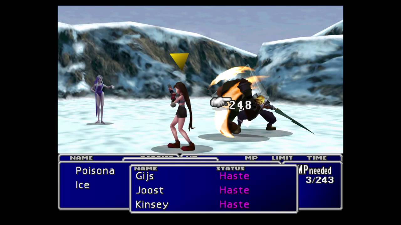Final Fantasy VII - Snow woman fight - YouTube