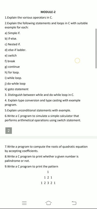 POP Using C vtu important questions|BPOPS103| #vtu #edu_updates #exam ...