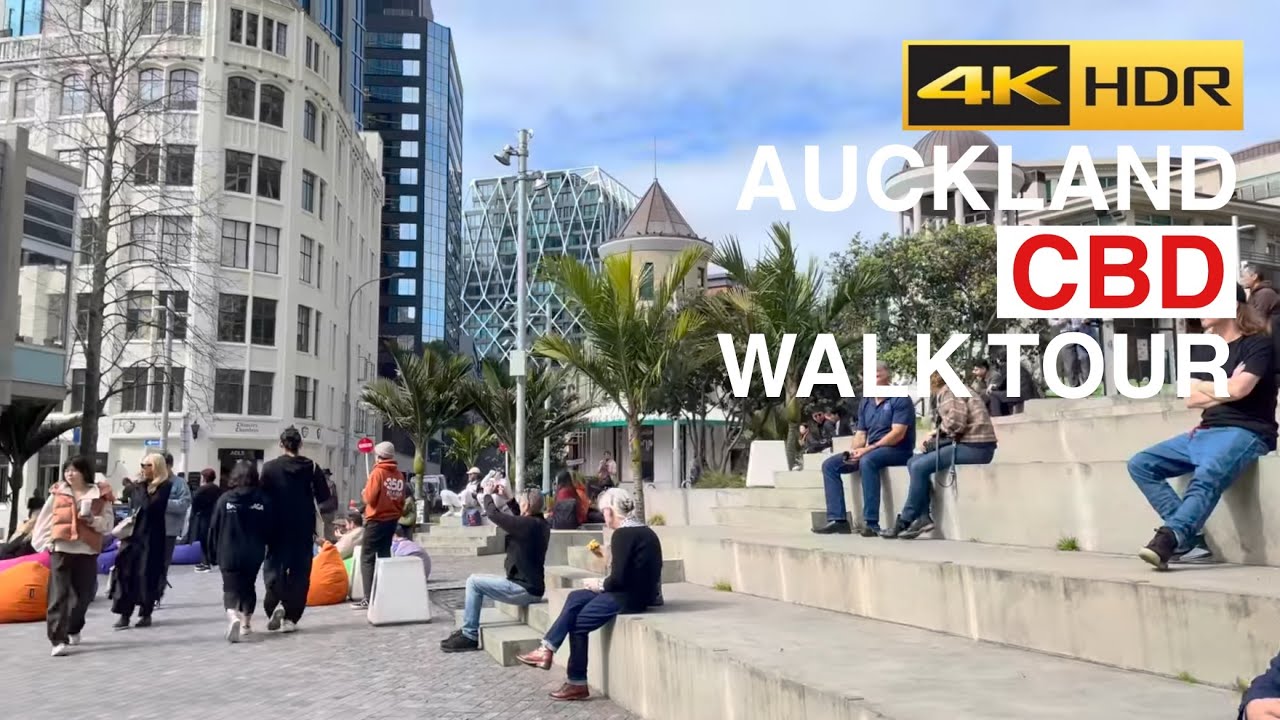 Auckland CBD Walking Tour New Zealand 4K - YouTube