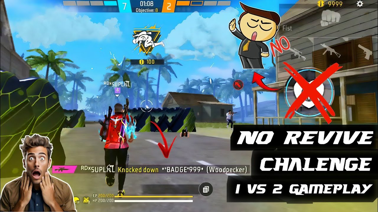 No Revive Chalenge! Only Headshot Chalenge! Garena Free Fire Max - YouTube