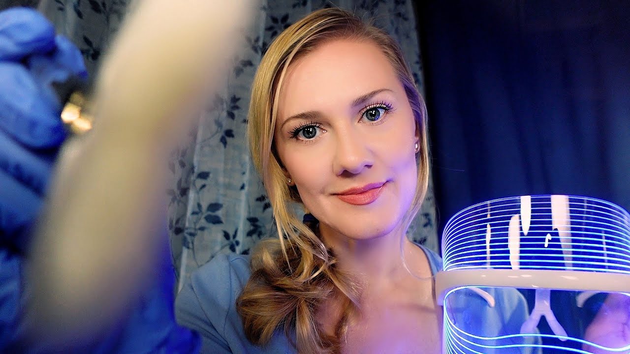 Soothing Oxygen Facial 💧 ASMR Soft Spoken into Whisper - YouTube