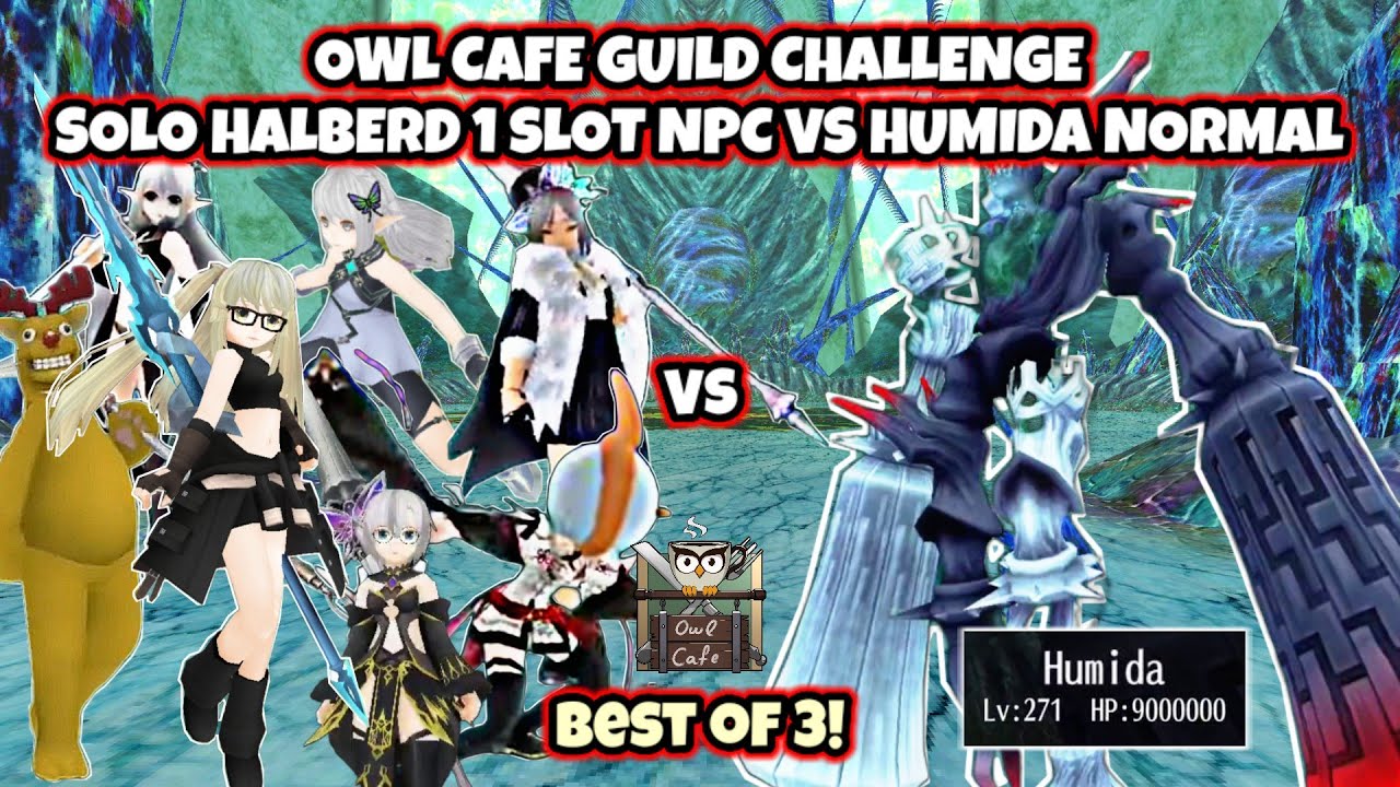 Toram Online - Owl Cafe Guild Challenge Solo Halberd 1 Slot NPC ...