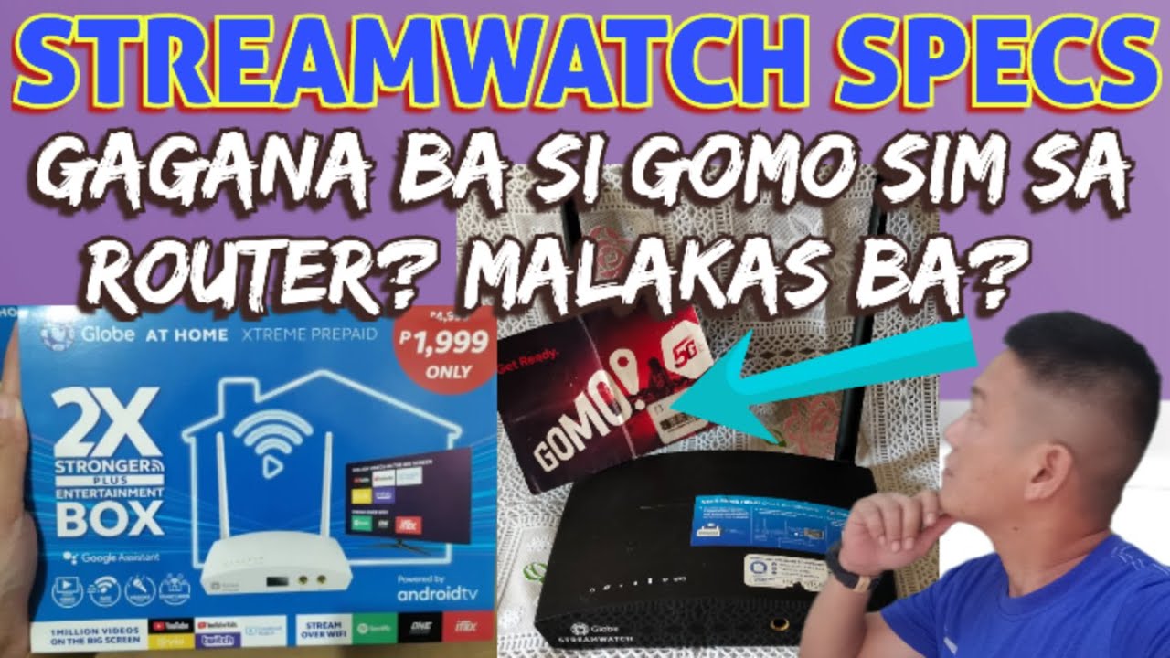 GLOBE STREAMWATCH WITH GOMO SIMCARD | SPECS REVIEW AND SPEEDTEST - YouTube