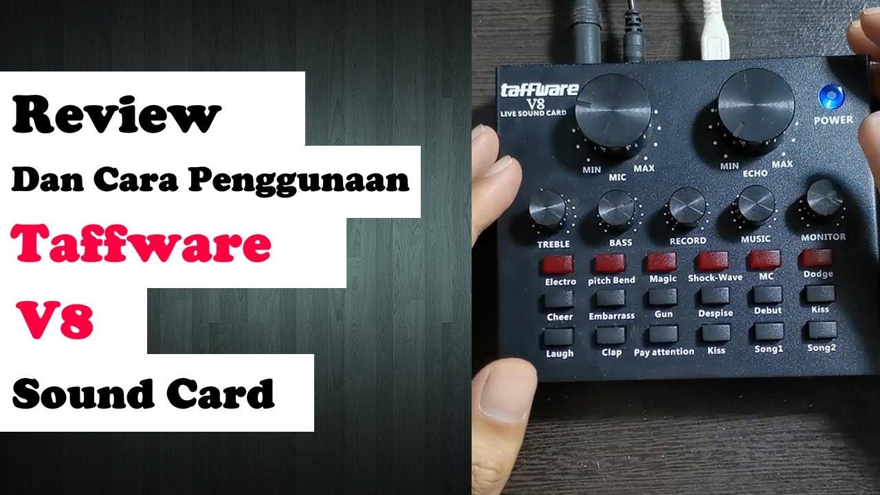 review dan cara penggunaan soundcard taffware v8 - YouTube