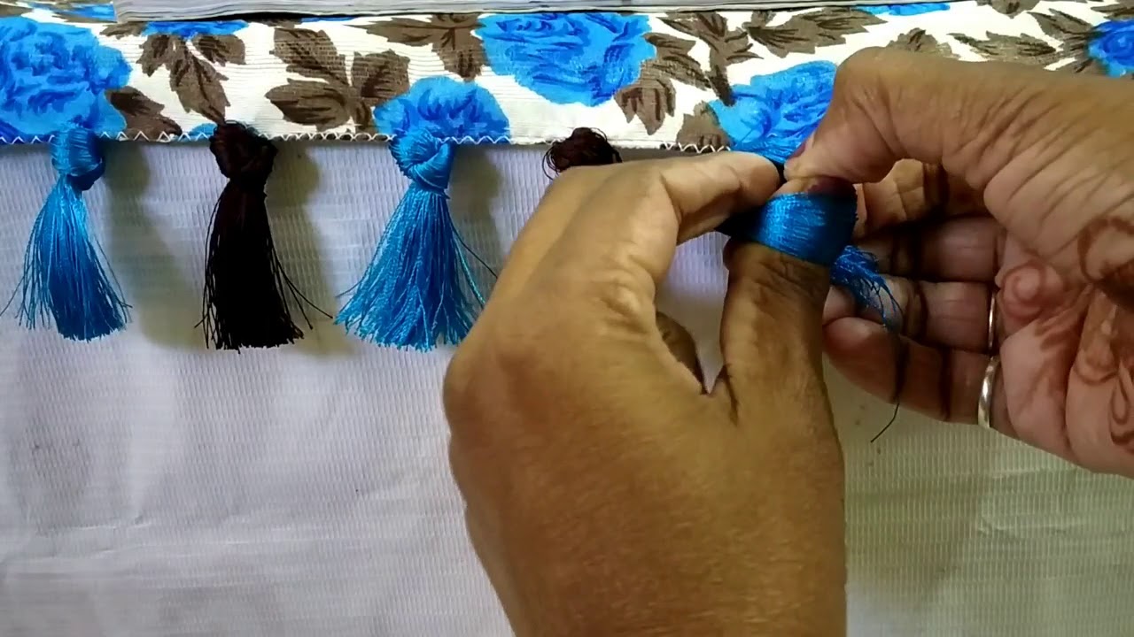 Single Knot Saree Kuchu Design I Saree Tassels without Beads I Saree ...