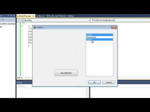 How to use listbox in MFC C++ - YouTube