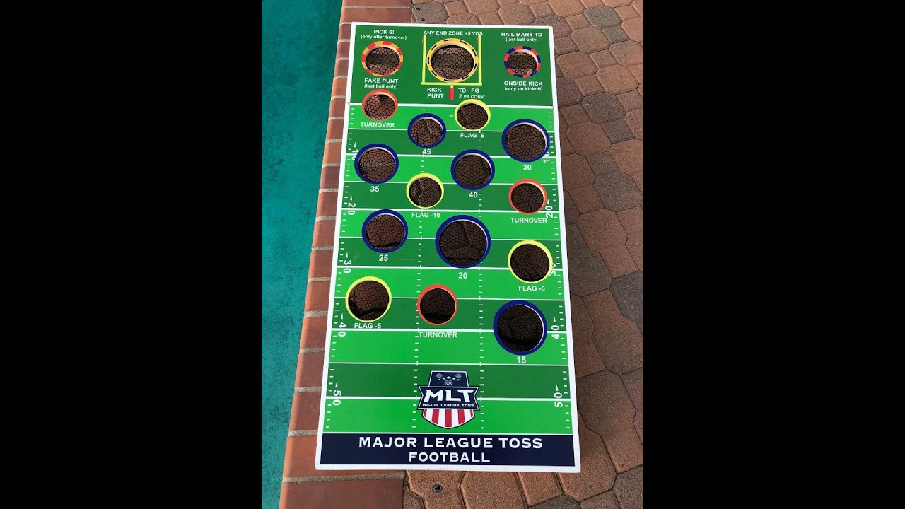 How to Play Deep Shot Games Bean Bag Toss Football - YouTube