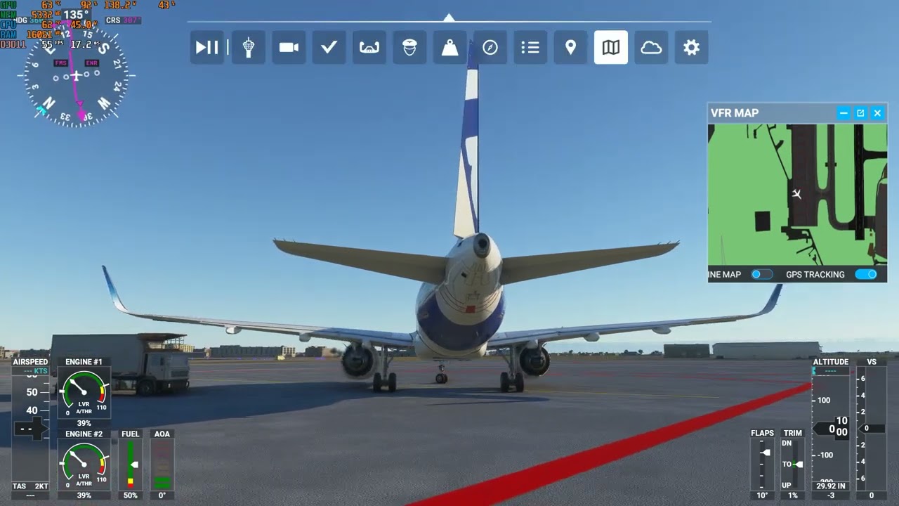 Airbus A320 Neo Update Flaps on "1" at start & takeoff - YouTube