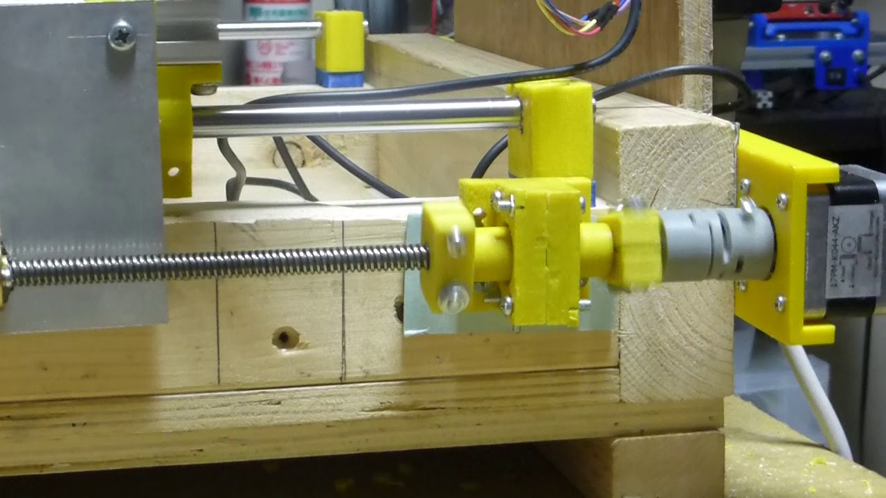 Homebuild CNC Router Screw support Test 2 - YouTube