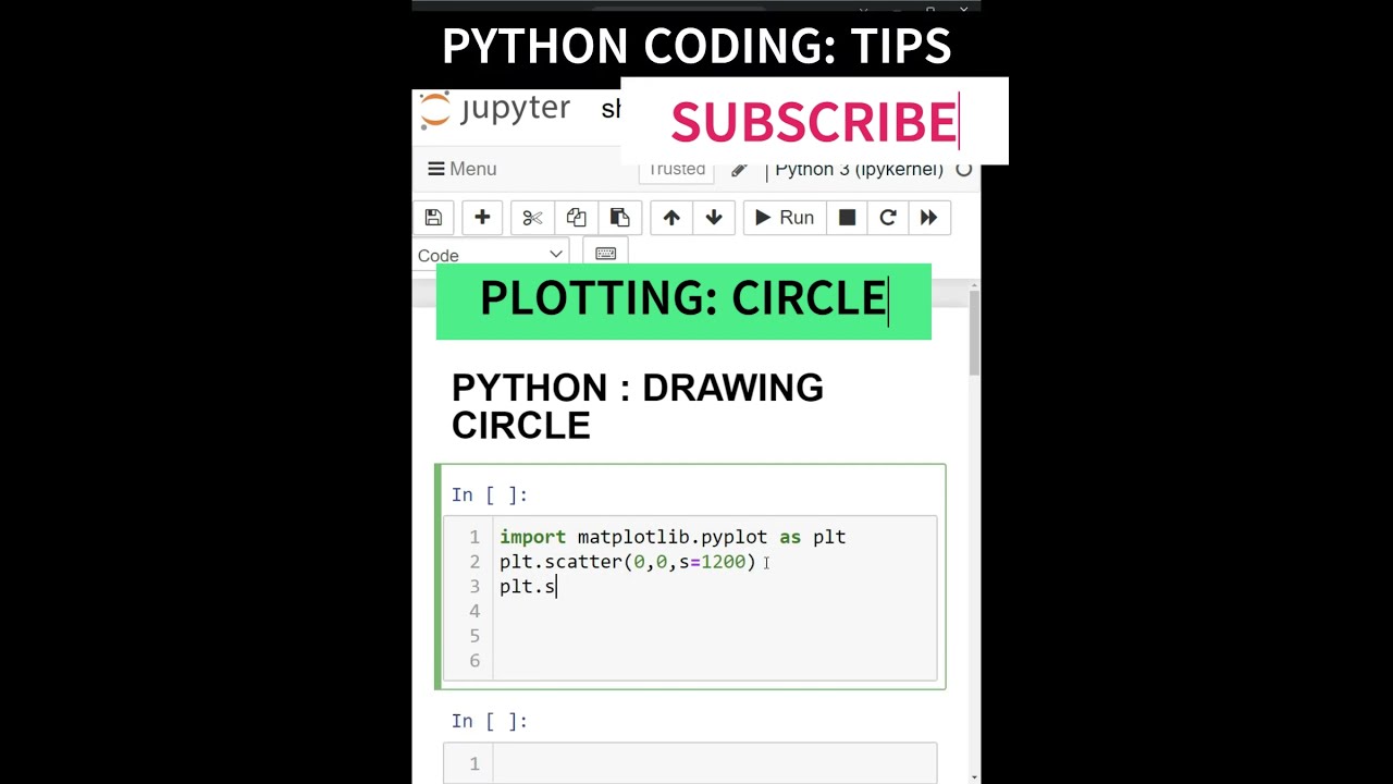 PYTHON PLOTTING MATPLOTLIB SCATTER PLOT PLOT CIRCLE IN PYTHON coding PYTHON PLOTTING MATPLOTLIB SCATTER PLOT PLOT CIRCLE IN PYTHON coding