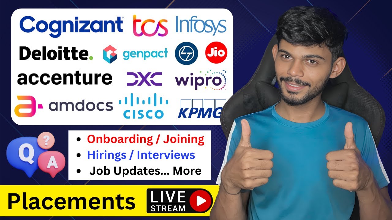 Sunday Live 🔴 | Placement Talks | Ask Me Anything - YouTube