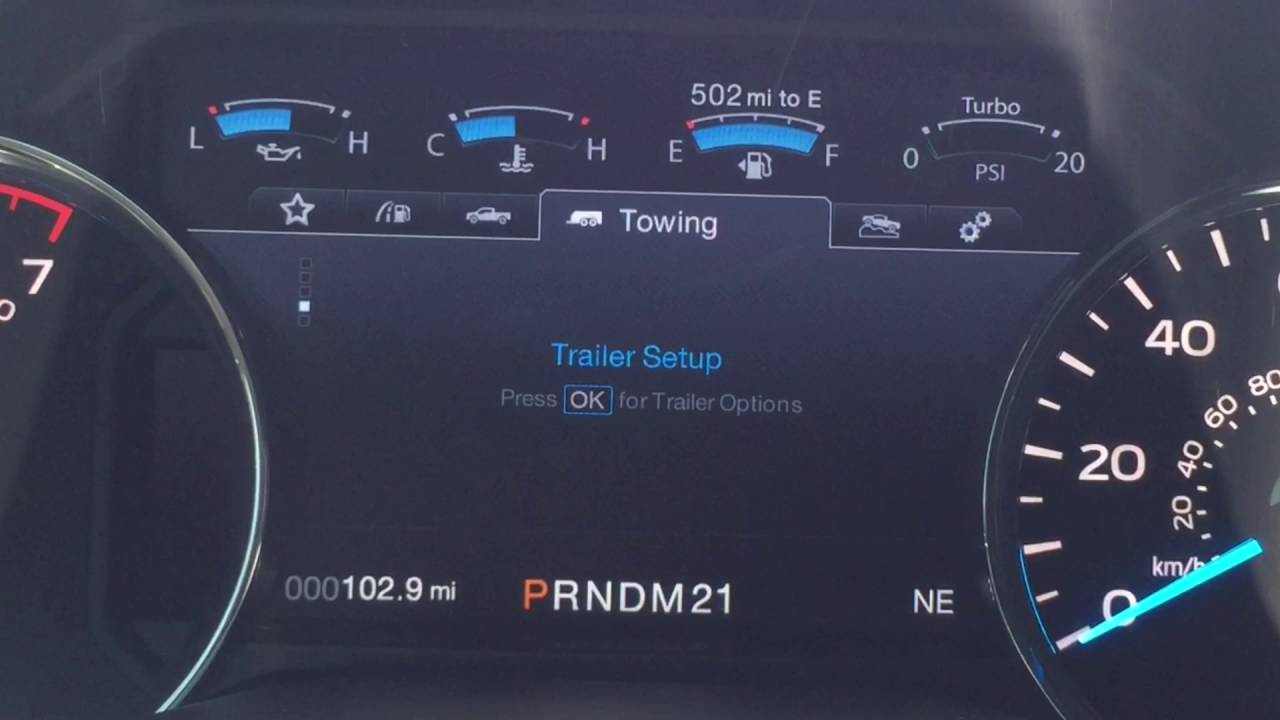 Ford F150 Lariat Defaulted Towing Screen - YouTube