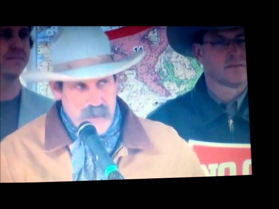 Montana rancher Clint McRae speaks against coal exports at Seattle ...