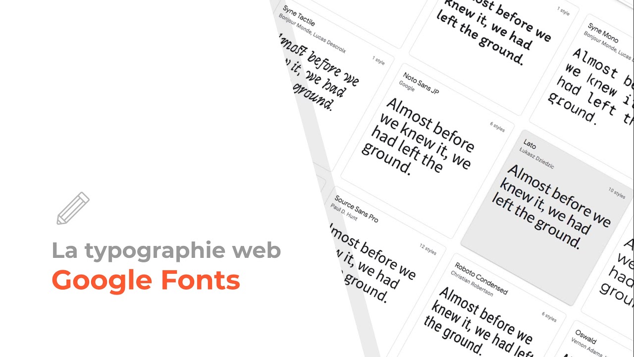L'interface de Google Fonts - Version 2020 - YouTube