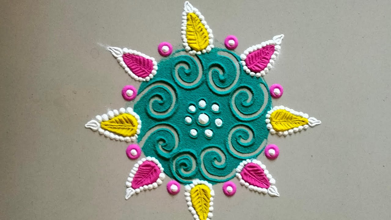 Innovative Rangoli Design | Easy Rangoli | - YouTube