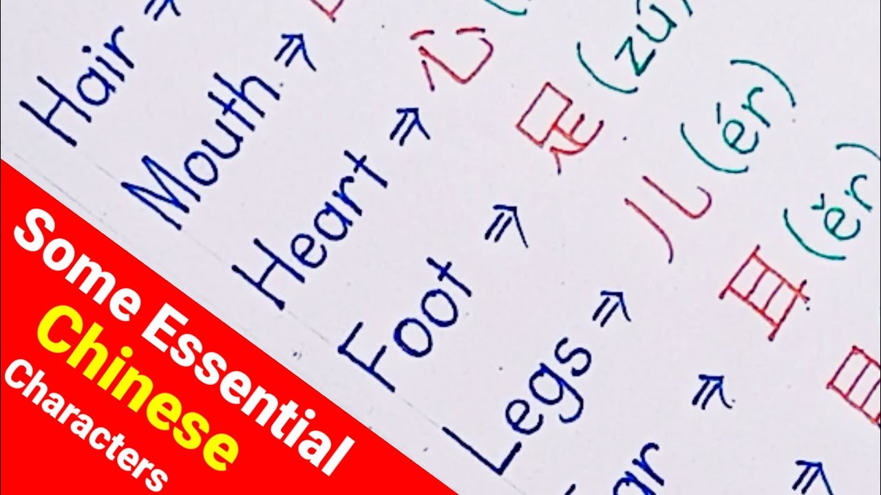 Basic Chinese characters Writing easily | Basic Chinese characters ...