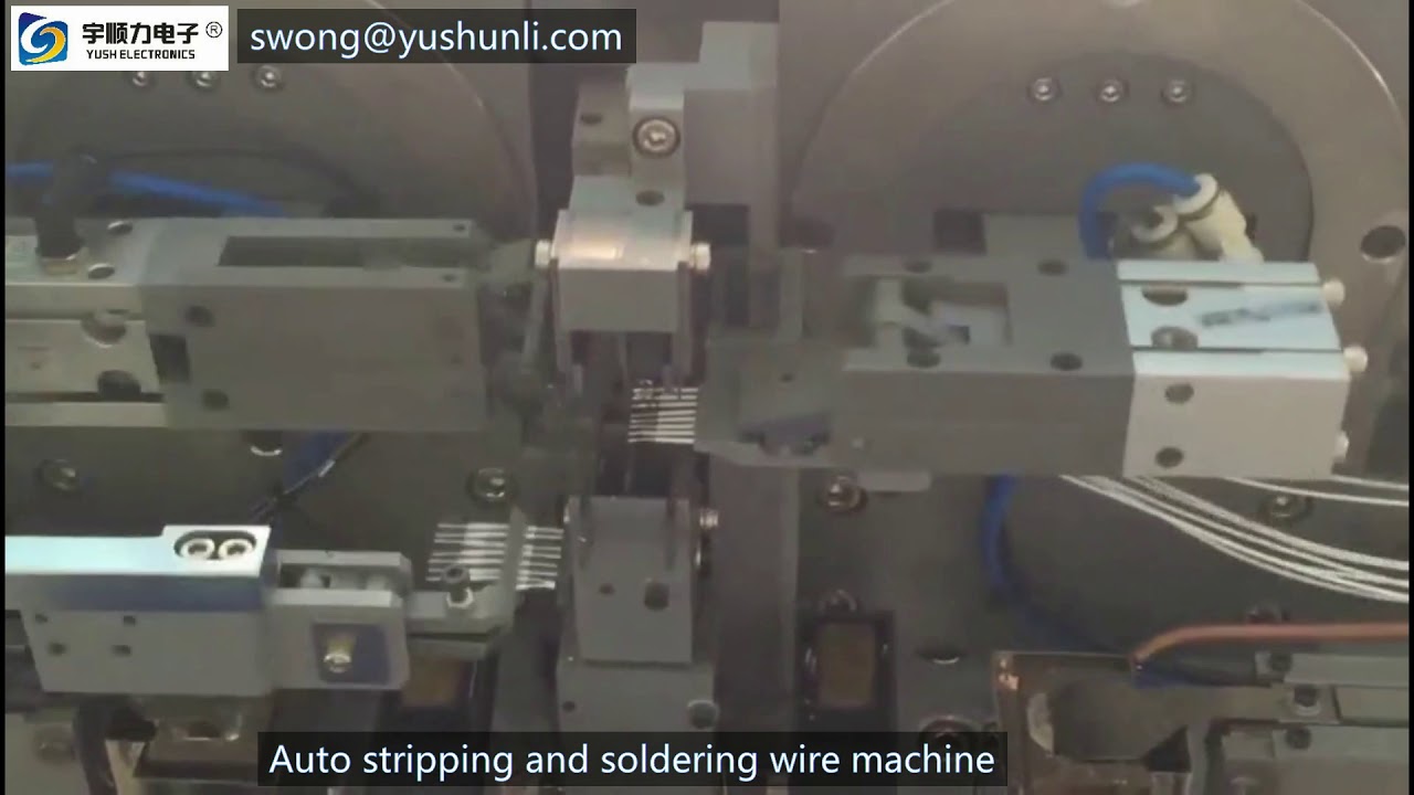 Auto stripping wire and solder dipping machine YS-XS390 - YouTube