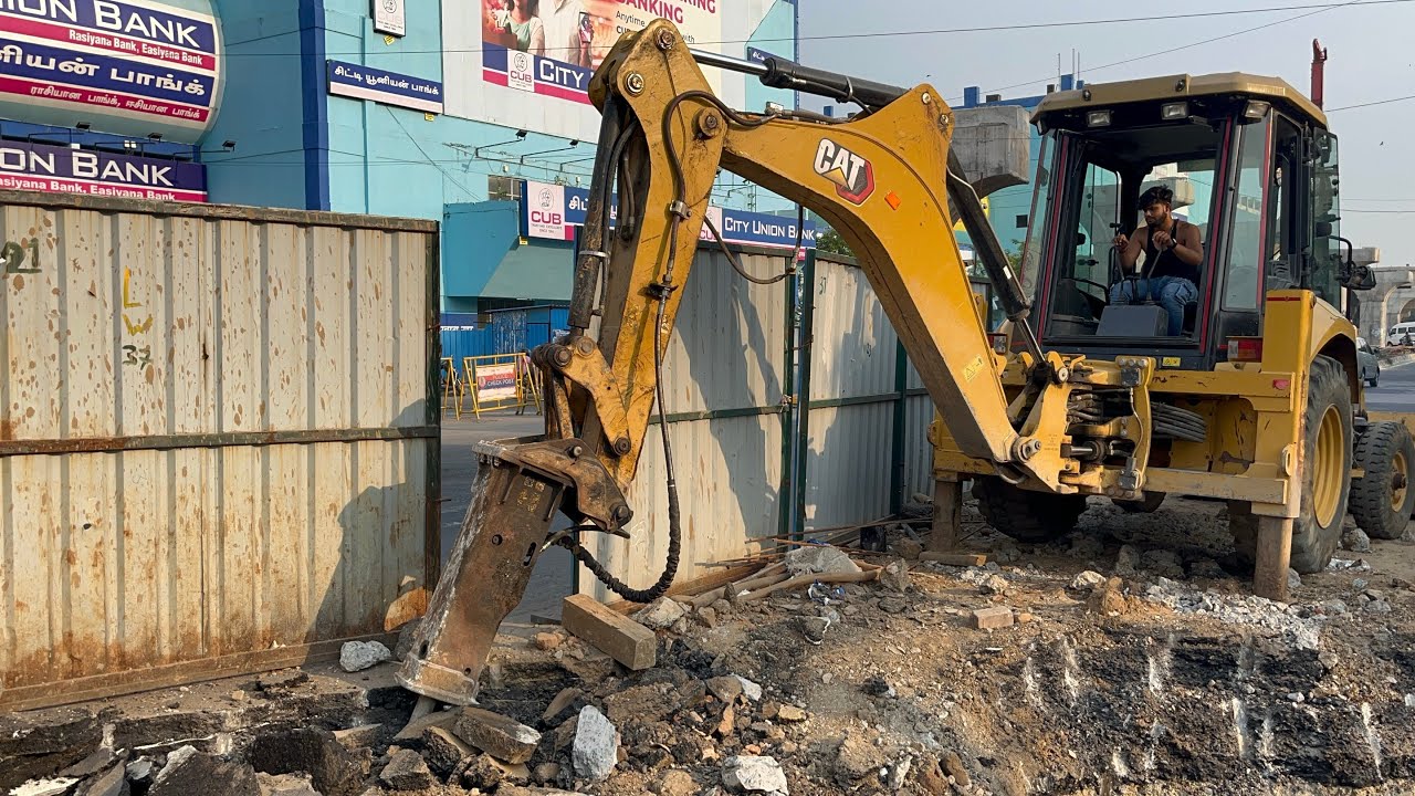 Caterpillar JCB Breaking To Dabur Road | Cat JCB | Cat JCB Video | JCB ...