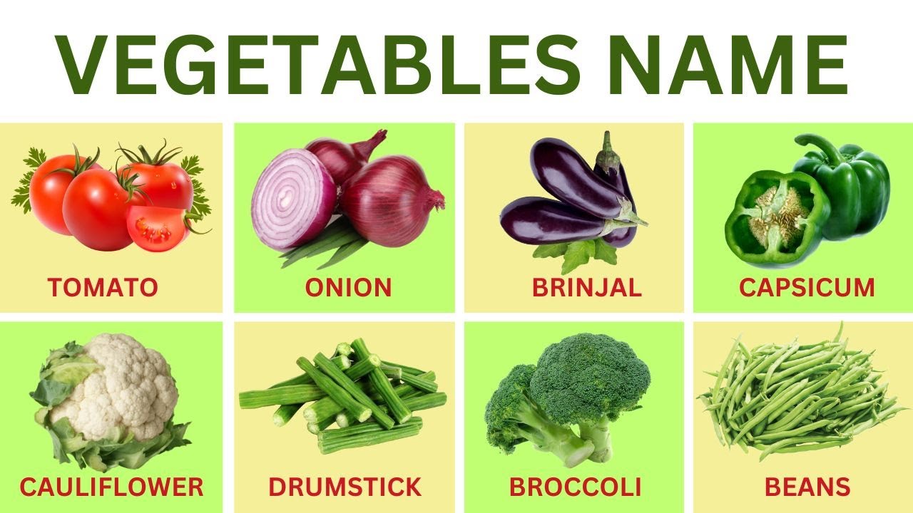 Learn Vegetables Name with Images | Vegetables Name | #Tharun Kids ...