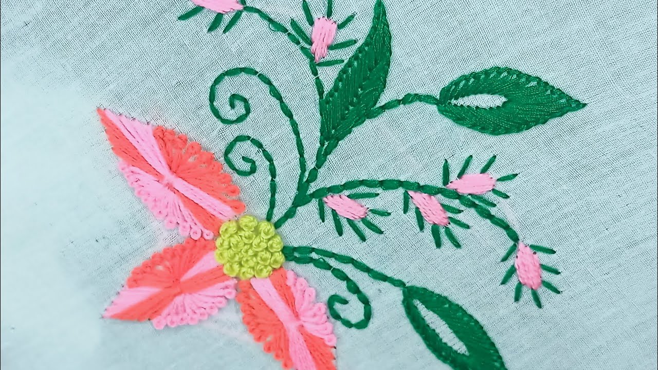 Beautiful flower design stitching || Easy and simple stitching tutorial ...