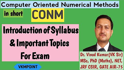 CONM BTech | Computer Oriented Numerical Methods | BTech CONM Maths | numerical analysis ...