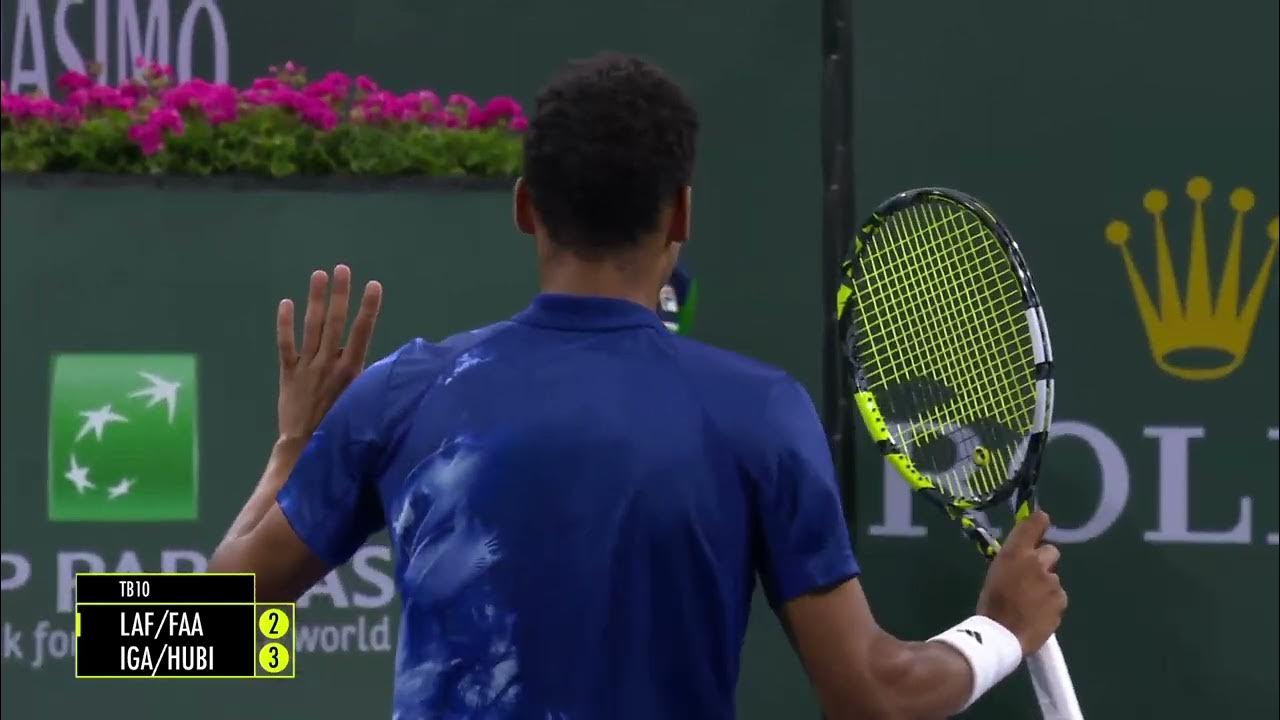 What a rally this was! Iga Swiatek & Hubert Hurkacz V Leylah Fernandez & Felix Auger-Aliassime ...