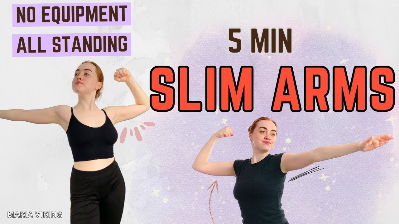 Slim And Toned Arms - 5 min - Standing Exercises, Quick Routine, No ...