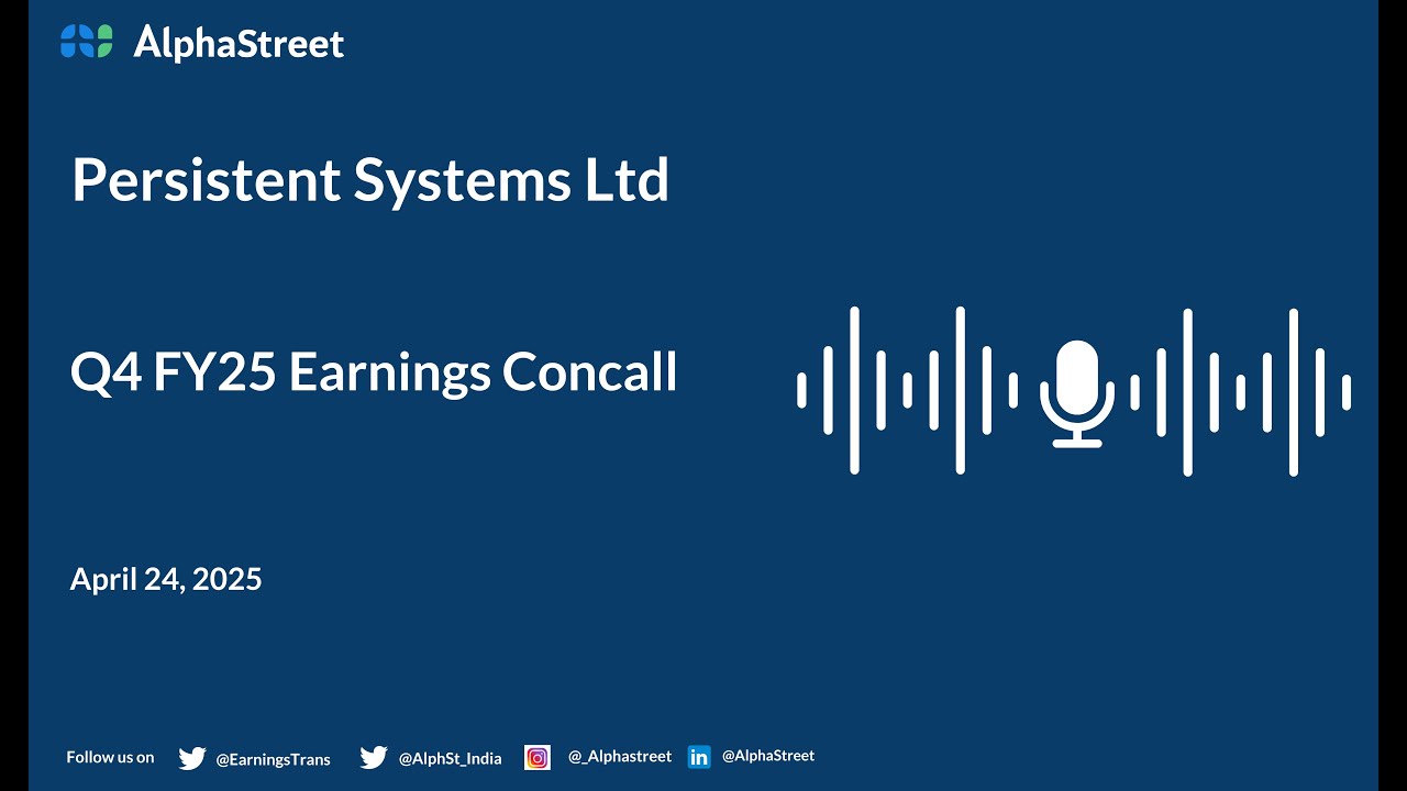 Persistent Systems Ltd Q4 FY2024-25 Earnings Conference Call - YouTube