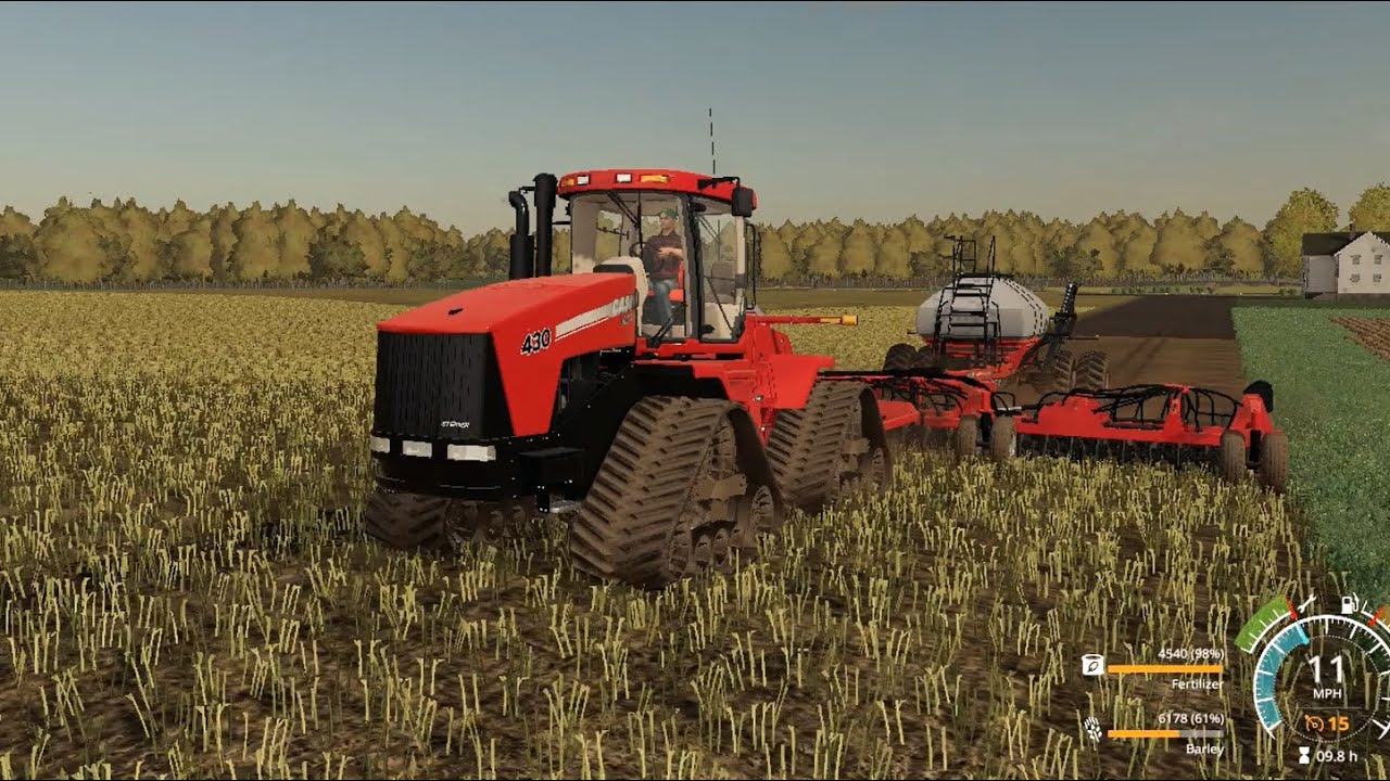 FS19 Case IH 430 Quadtrac planting with 500T air drill Real farmer ...