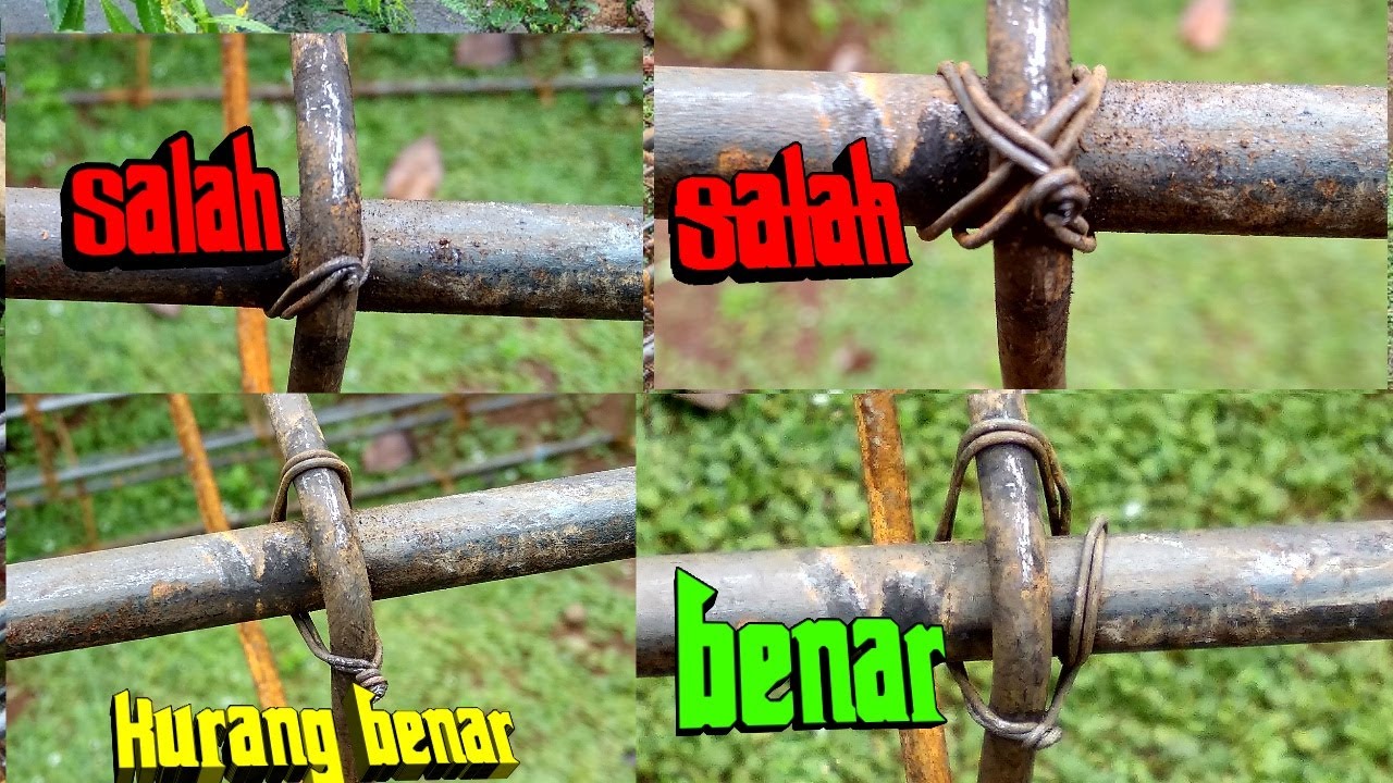 Cara ikat besi balok yg benar - YouTube