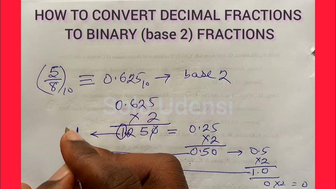 How to convert Decimal Fractions to Binary Fractions - YouTube
