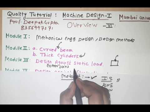 Machine Design - I Overview by Deepak Gupta - YouTube