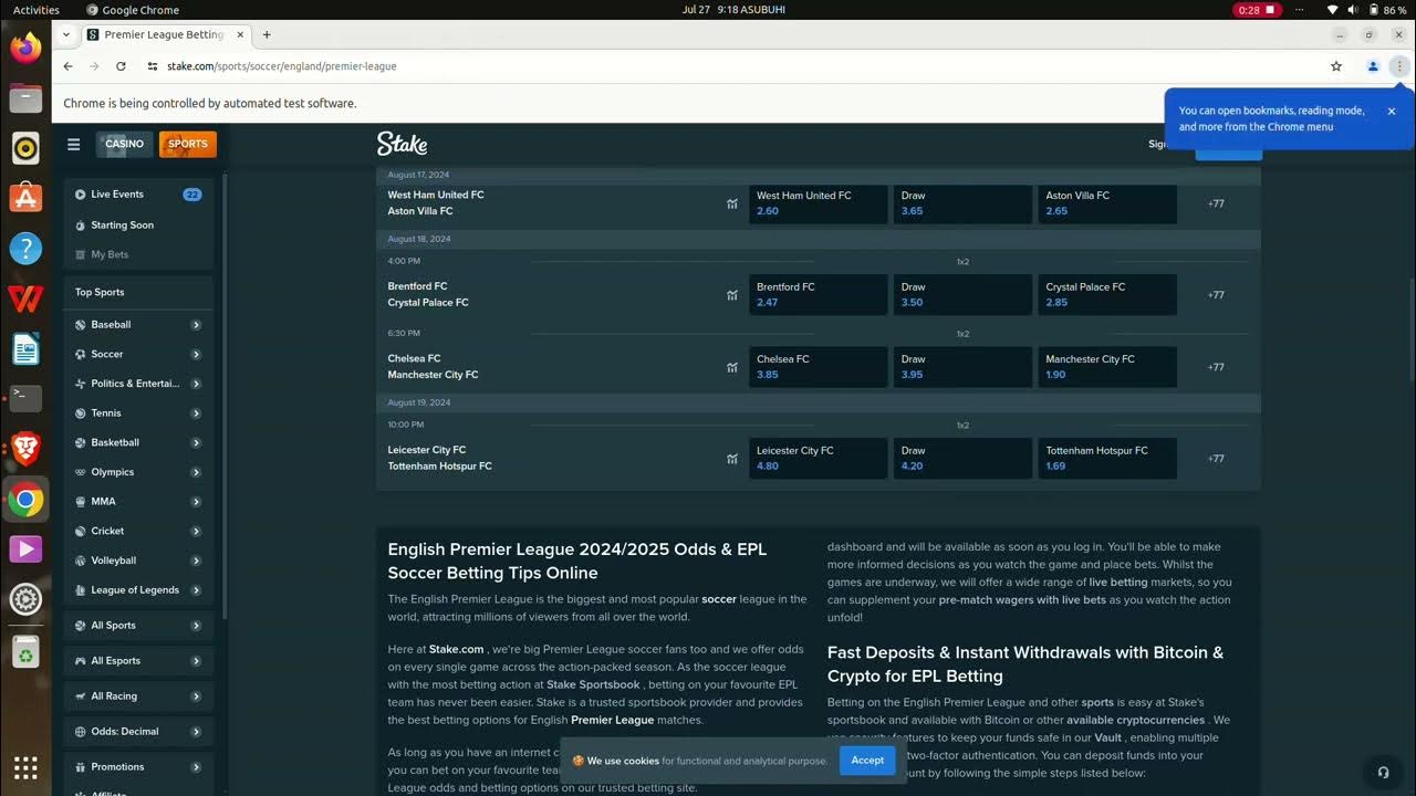 Extracting Betting Odds and Team Data from Stake.com Using Python and ...