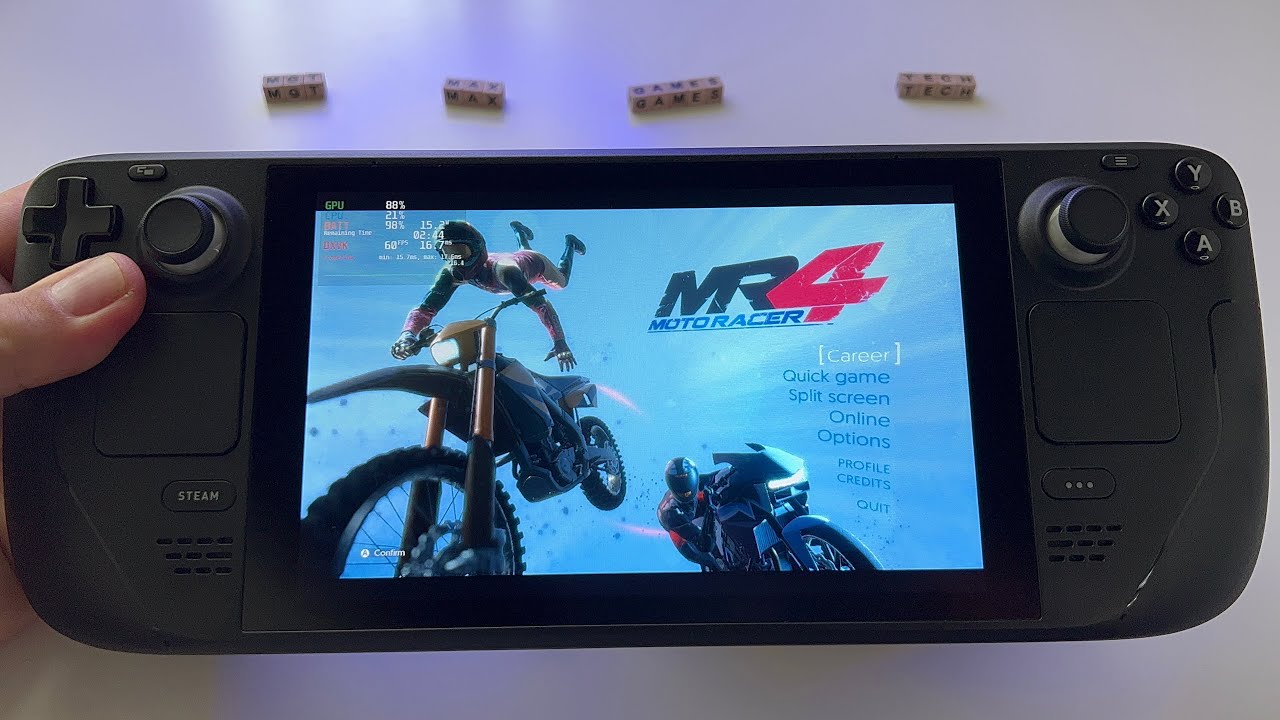 Moto Racer 4 MR4 - Steam Deck handheld gameplay - YouTube