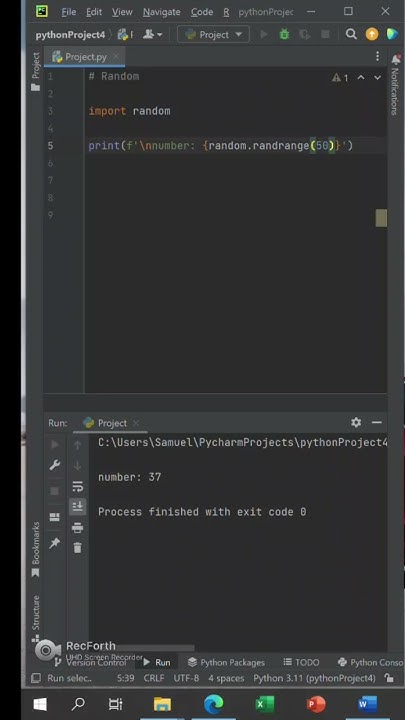 Python Random.randrange() #pythonforbeginners #pythonprogramming #pythontutorial - YouTube